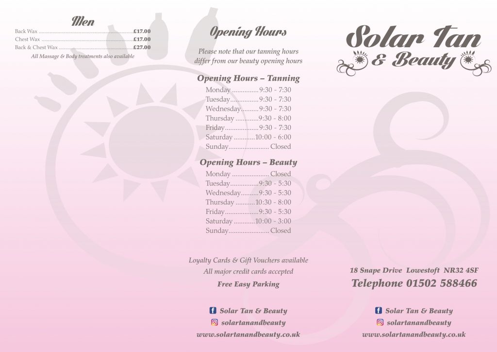 Tanning Salon Price List , Tanning salon price list template – JJNU